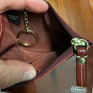 Coach | Accessories | Coach Embossed Red Leather Signature Mini Skinny ...